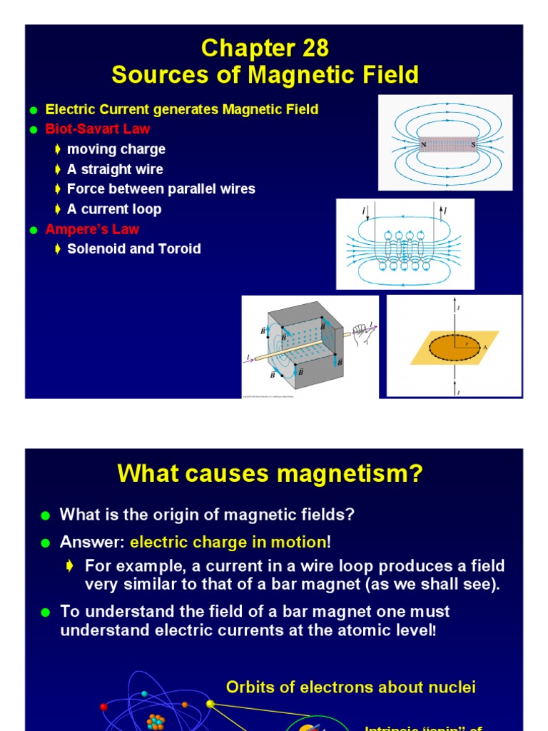 Sources Of Magnetic Field Pdf Magnetic Field Magnetism