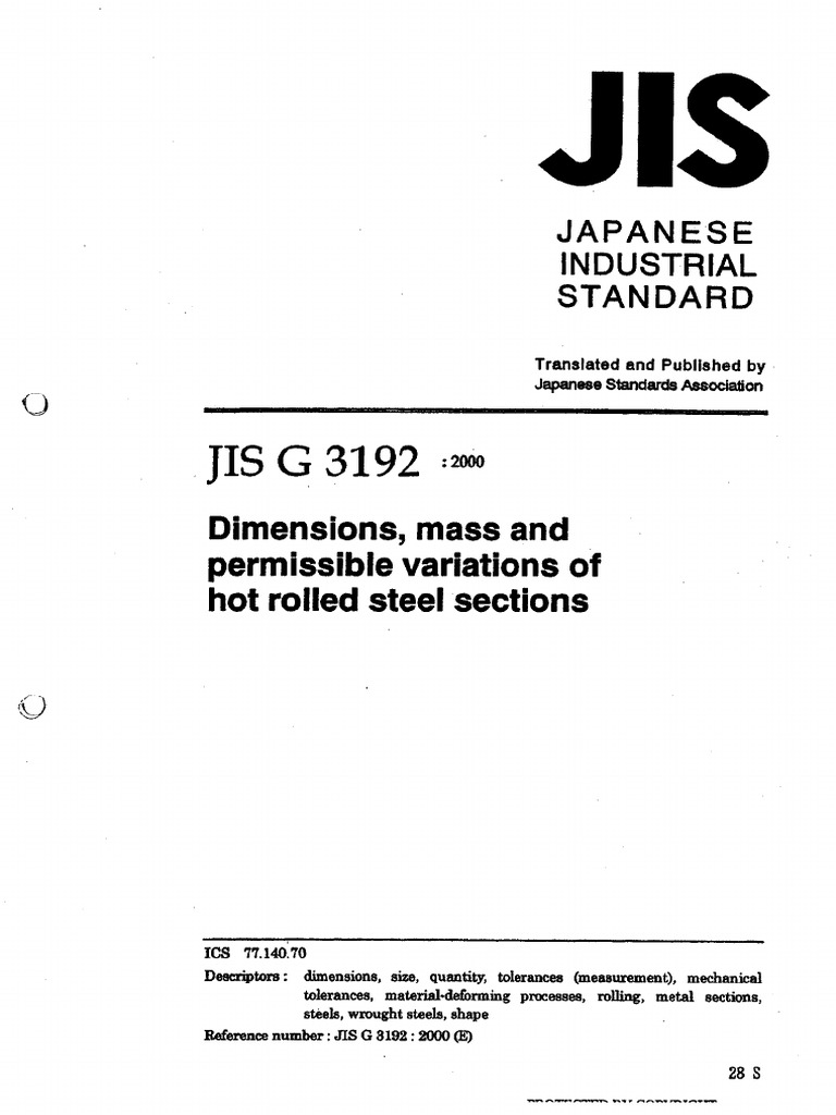 Jis G 3192 - Jis Steel Properties | PDF
