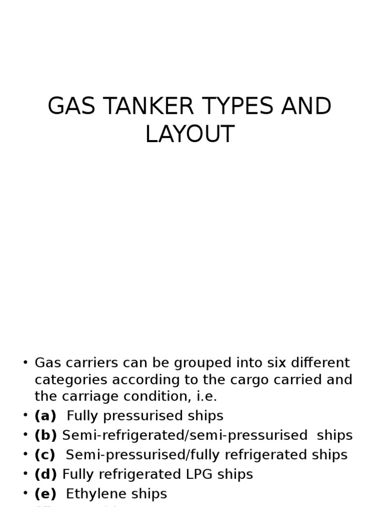 4 - Gas Tanker Types and Layout | PDF | Industries | Gases