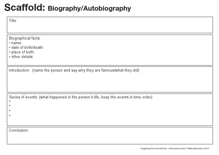 Biography Scaffold | PDF