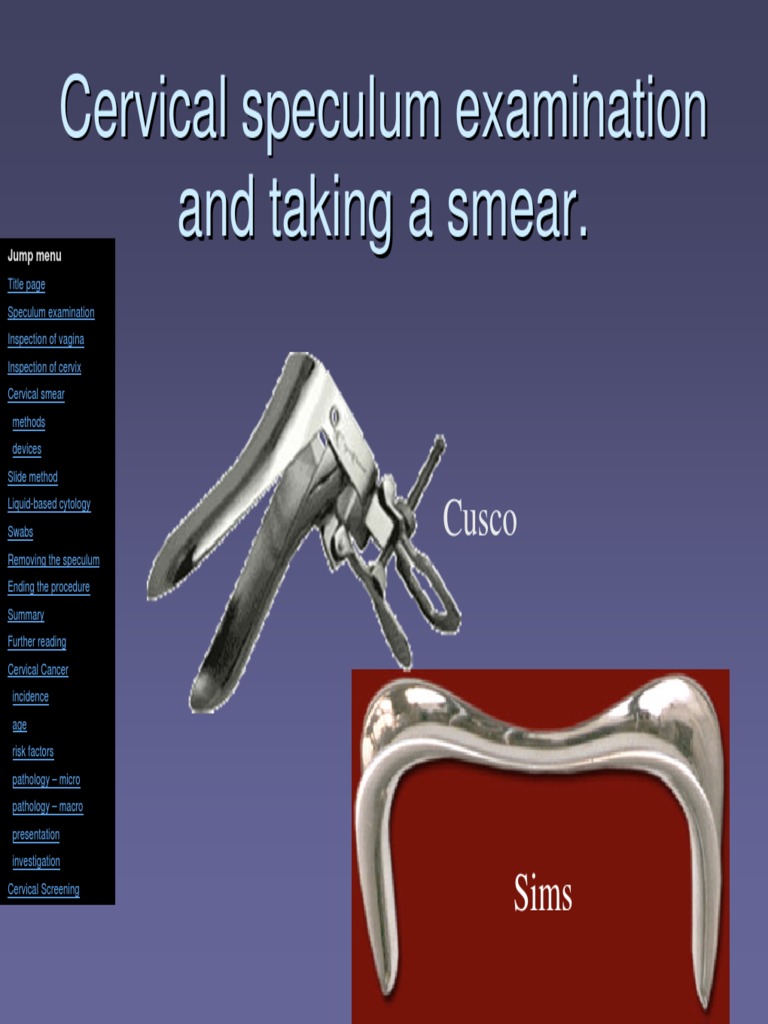 Cervical Speculum Examination | PDF | Cervical Cancer | Cytopathology