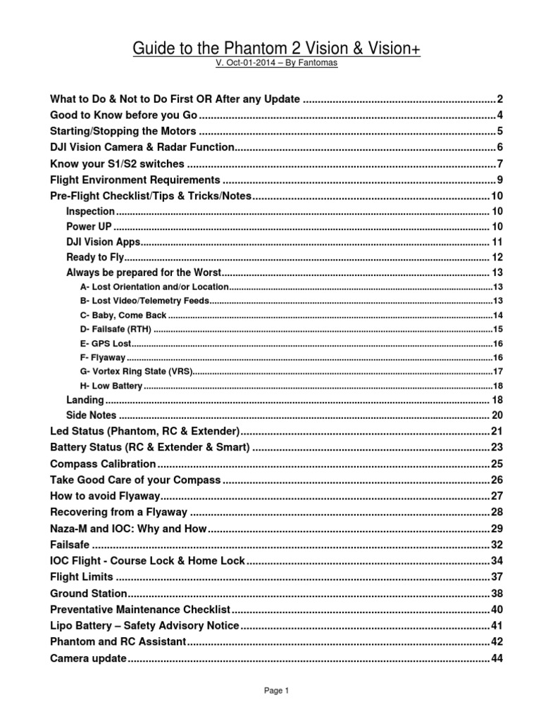 DJI Phantom Vision Summary Guide | PDF | Unmanned Aerial Vehicle | Wi Fi