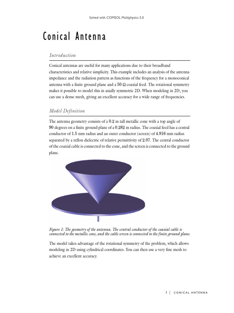 Models - Rf.conical Antenna | PDF | Antenna (Radio) | Coaxial Cable