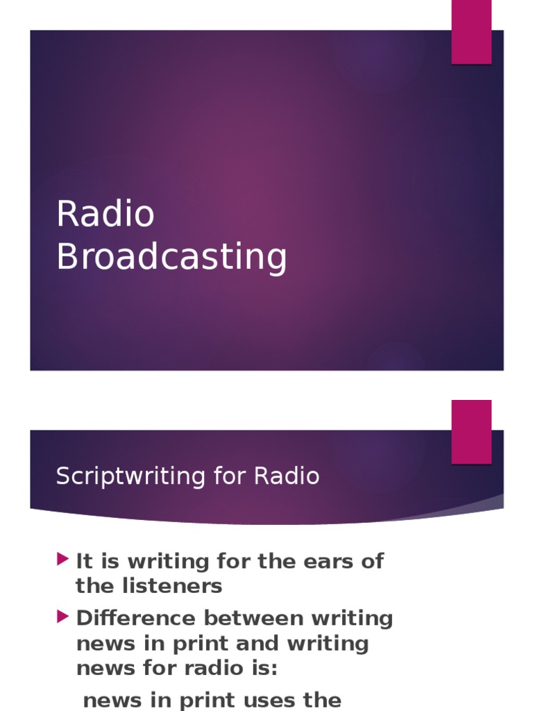 Radio Broadcasting | PDF | News Broadcasting | Radio