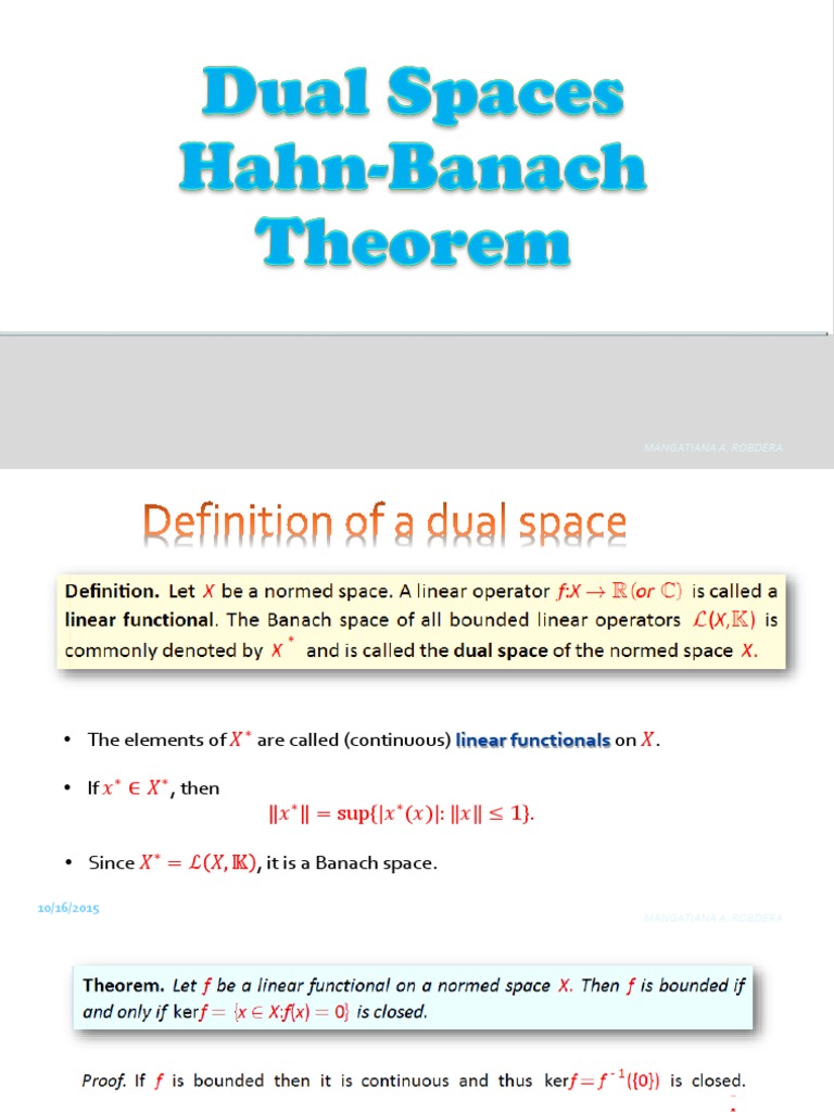 Dual Spaces | PDF