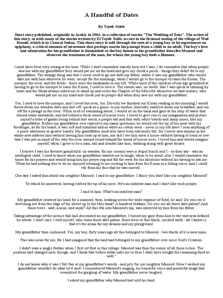 A Handful of Dates Lesson Plan | PDF | Religion And Belief
