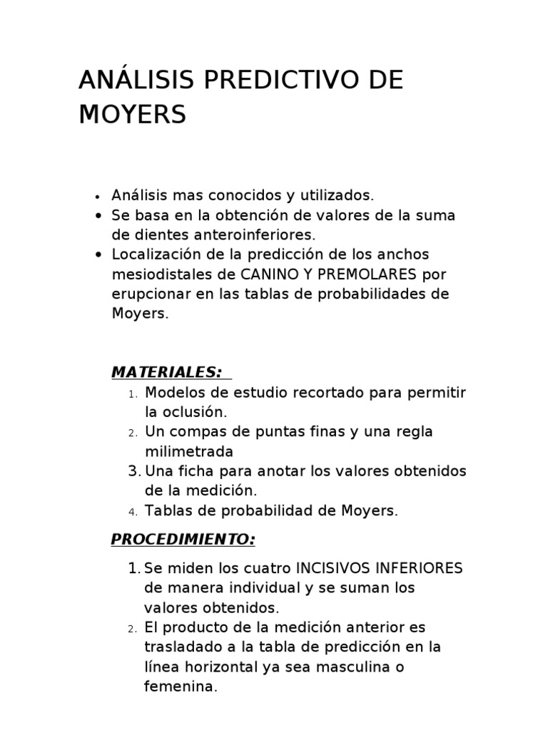 Análisis Predictivo de Moyers | PDF | Ciencia y matemáticas | Tecnología