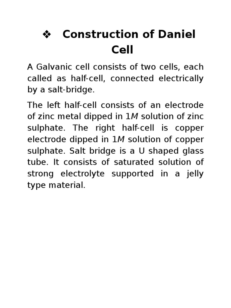 Construction of Daniel Cell | PDF | Science & Mathematics