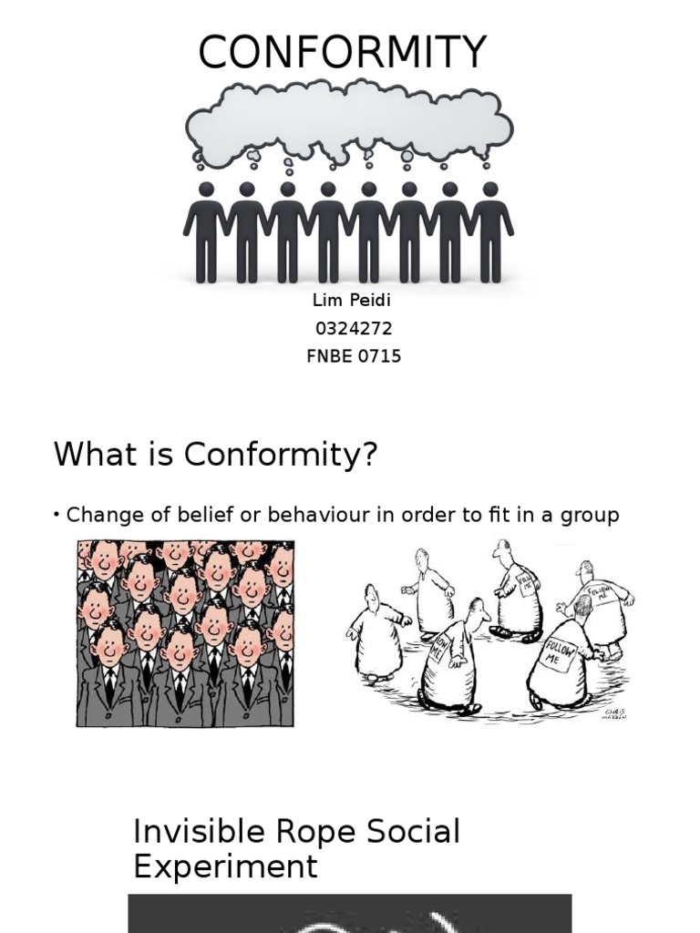 CONFORMITY Social Psychology | PDF
