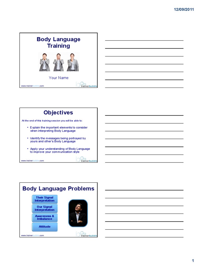 Body Language Training | PDF | Body Language | Gesture
