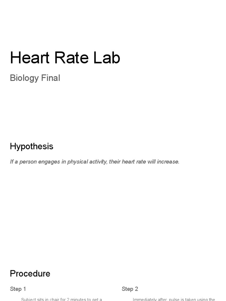 Heart Rate Response to Exercise | PDF
