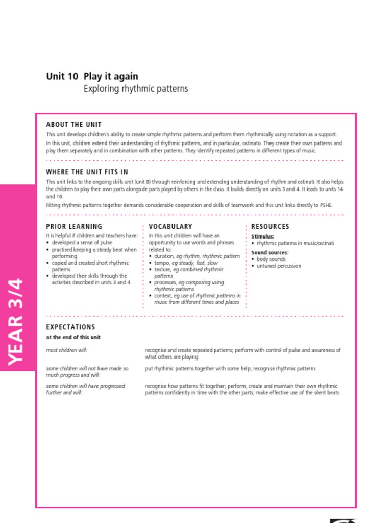 10 Play It Again - Exploring Rhythmic Patterns | PDF | Rhythm | Musical ...