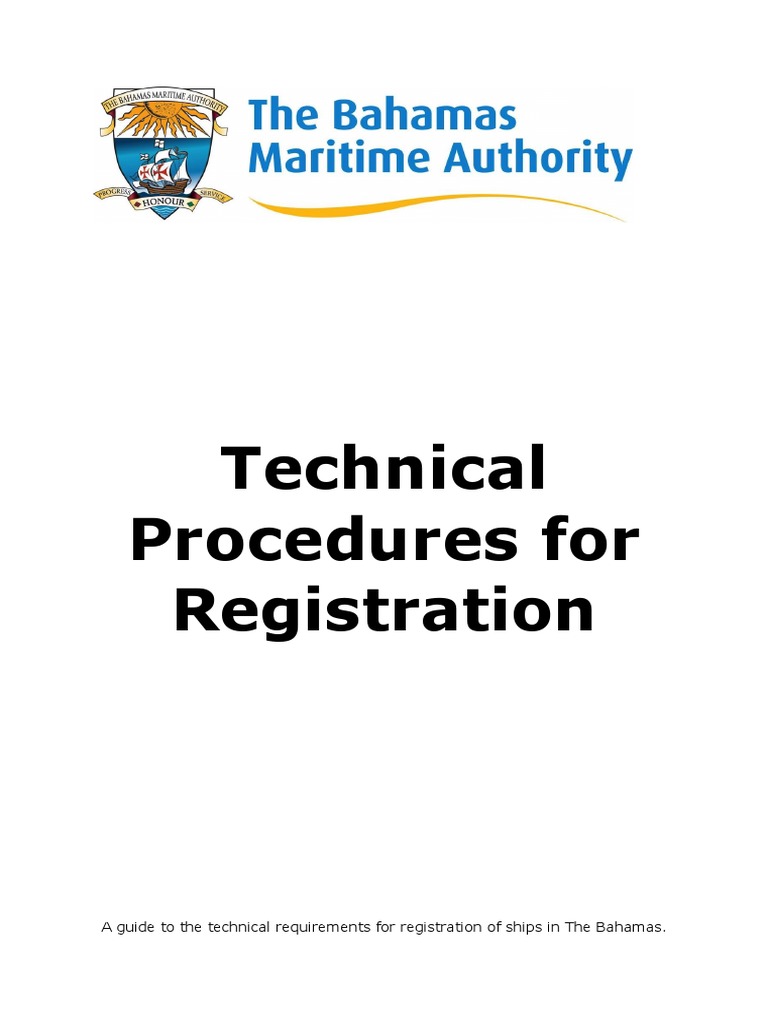 A Guide to the Technical Requirements and Procedures for Registration ...