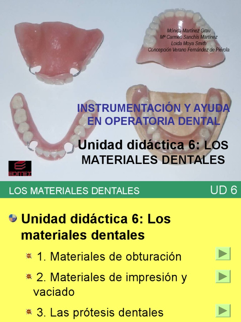 Materiales Dentales | PDF | Dentadura postiza | Compuesto Dental