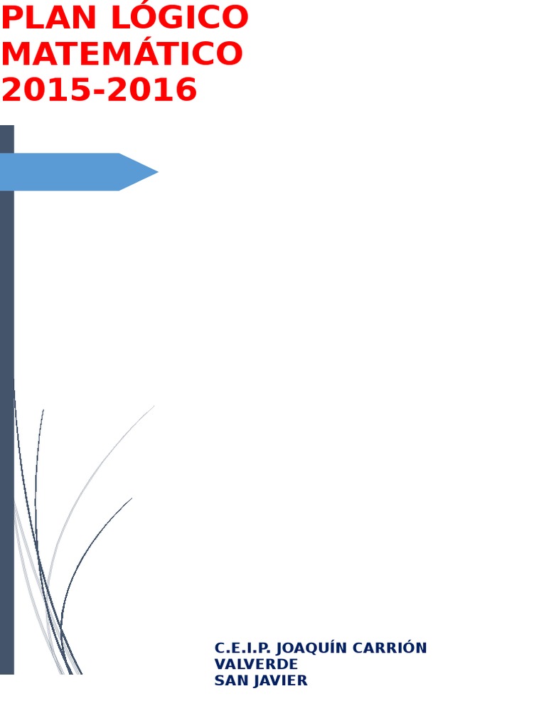 Plan Lógico Matemático 2015-2016 Joaquín Carrión | PDF | Espacio | Enseñanza de matemática