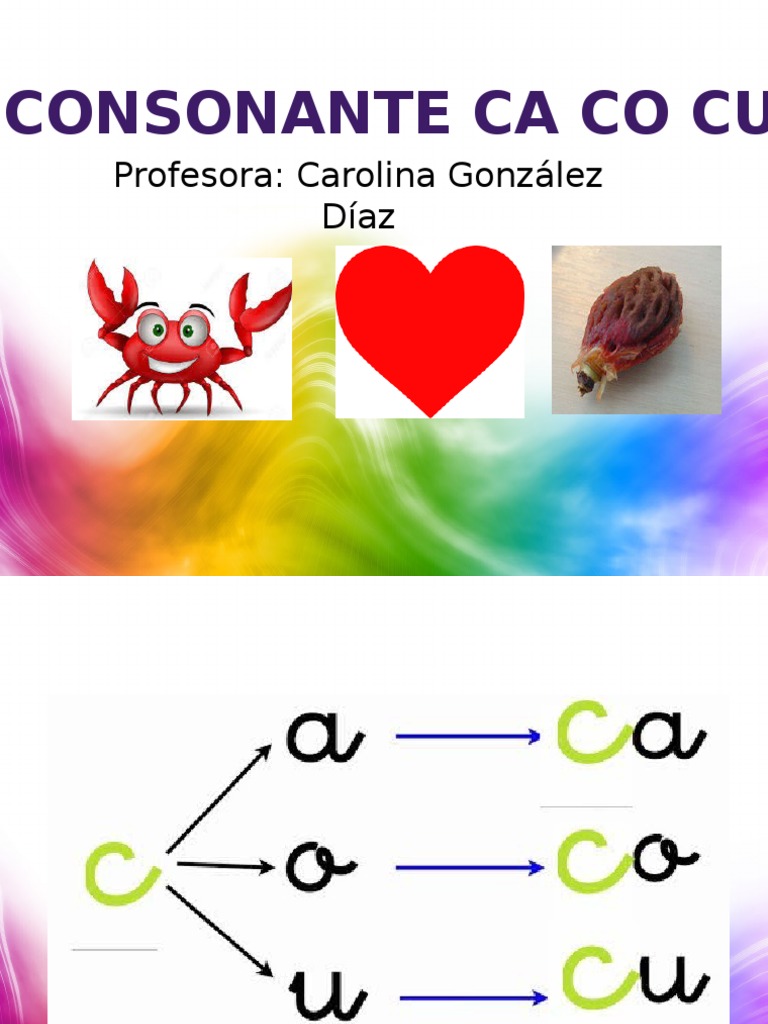 Consonante Ca Co Cu | PDF | Artes del Lenguaje y Comunicación | Poesía