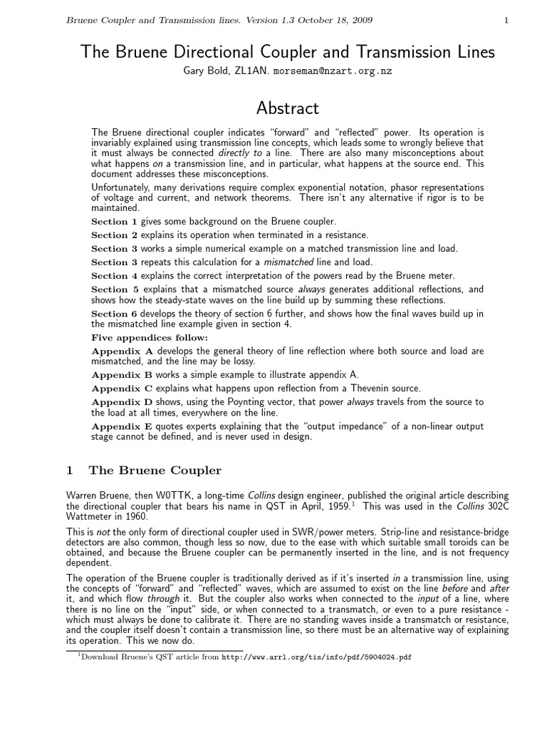 Bruene Coupler | PDF | Transmission Line | Capacitor