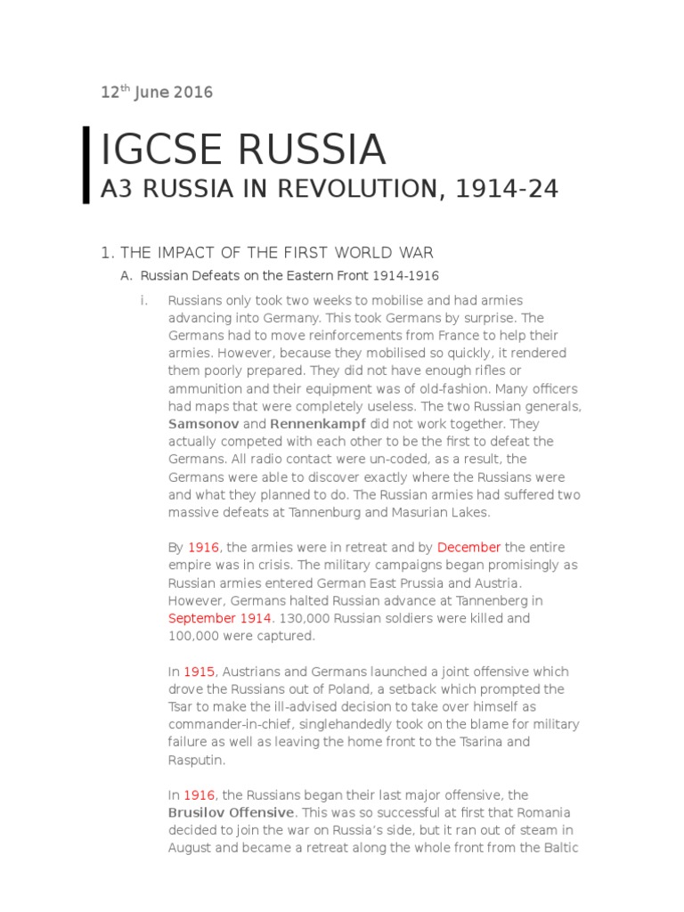 Russia's WWI Struggles and Revolution | PDF | Vladimir Lenin | Leon Trotsky
