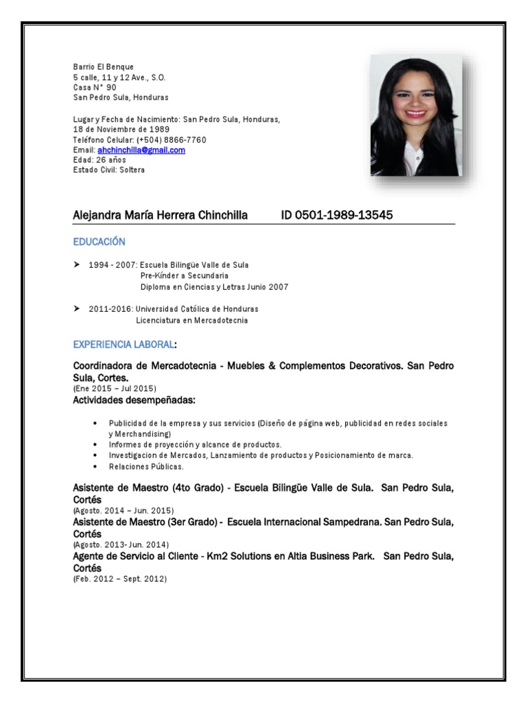 Curriculum Vitae Alejandra Herrera. | PDF | Microsoft | Informática