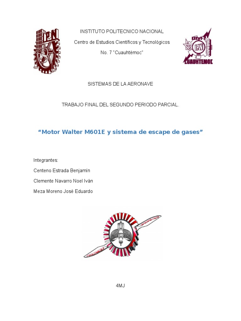 Walter M601e Exhaust System | PDF