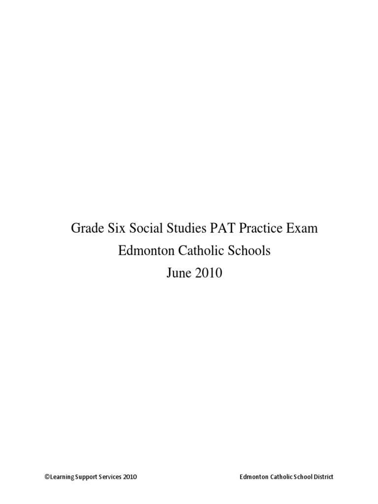 Social PAT 6 Practice Exam | PDF | Iroquois | Canada