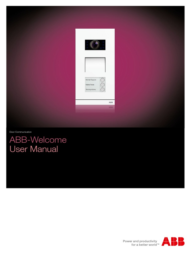 ABB-Welcome: User Manual | PDF | Switch | Cable