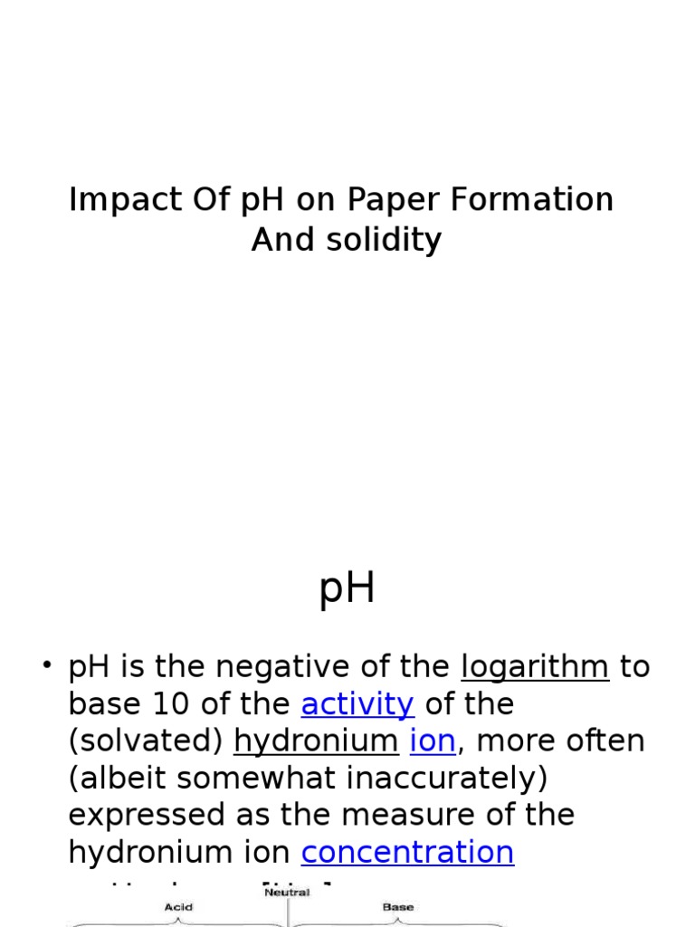 Impact of PH On Paper Formation | PDF | Science & Mathematics