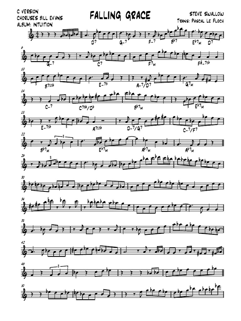 Falling Grace Lead Sheet | PDF