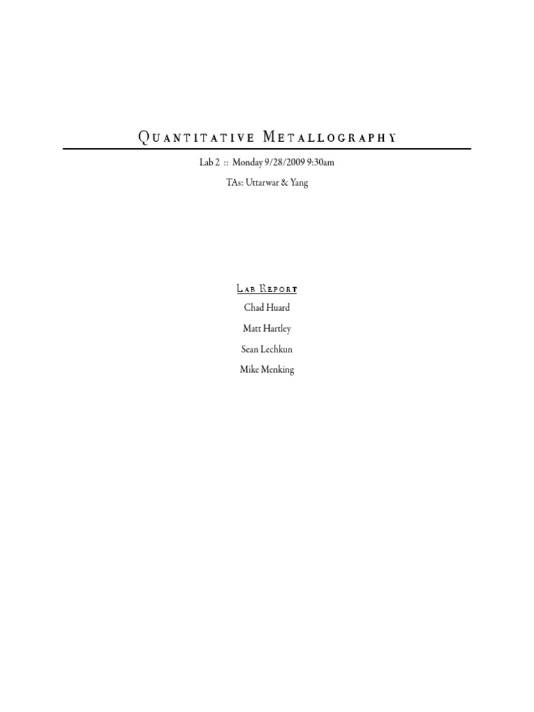 Quantitative Metallography | PDF | Crystallite | Yield (Engineering)