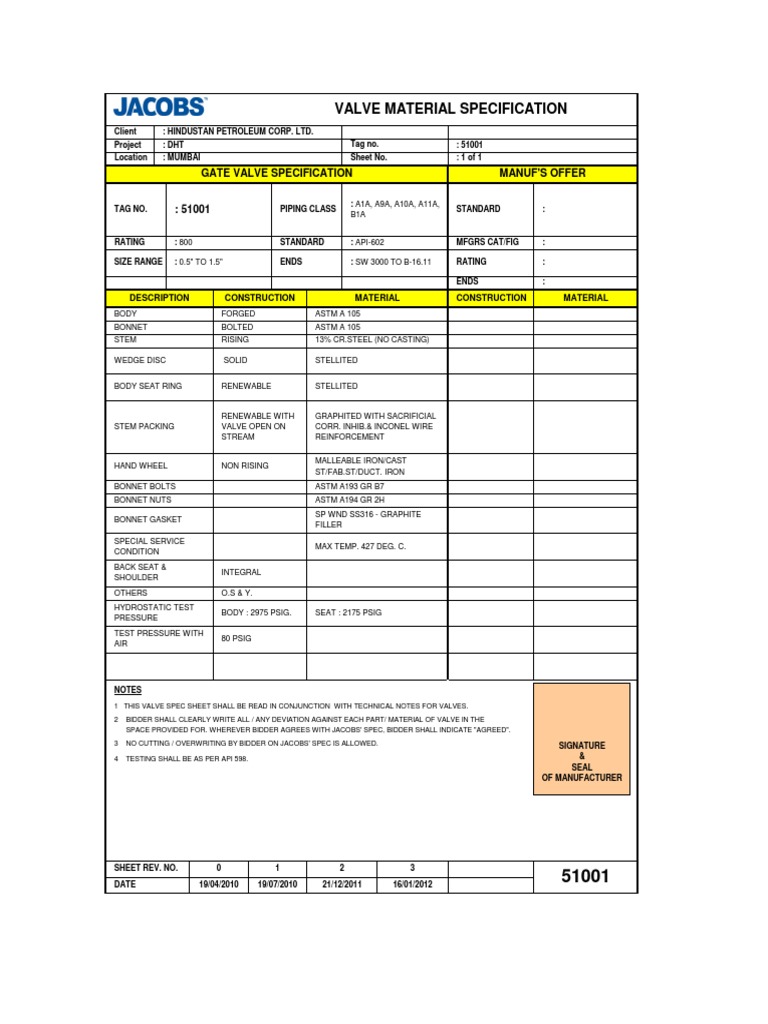 Valve Data Sheets | PDF | Valve | Pipe (Fluid Conveyance)