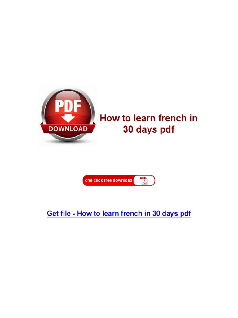 Learn French in 30 Days PDF Guide | PDF | Computer Hardware | System ...