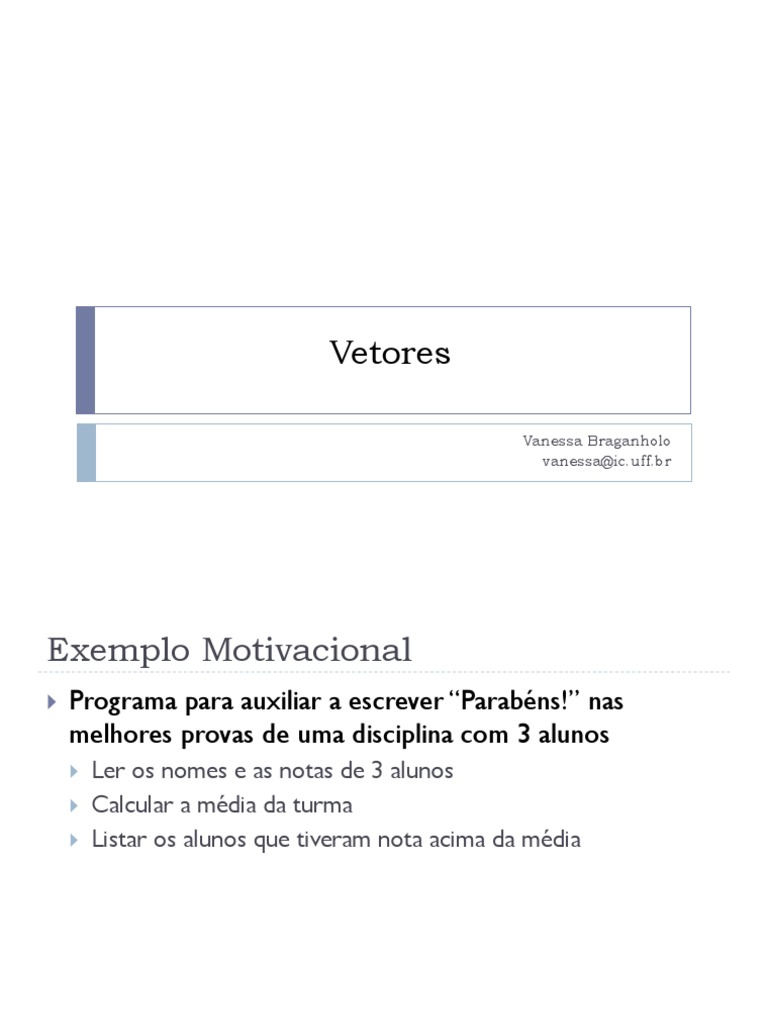 Utilização de listas como vetores em Python | PDF | Python (linguagem ...