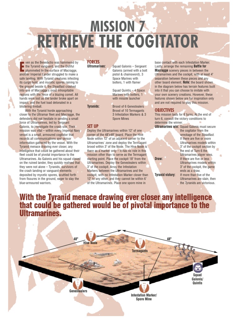 Mission 10 (Retrieve The Cogitator) | PDF | Naval Mine | United States ...