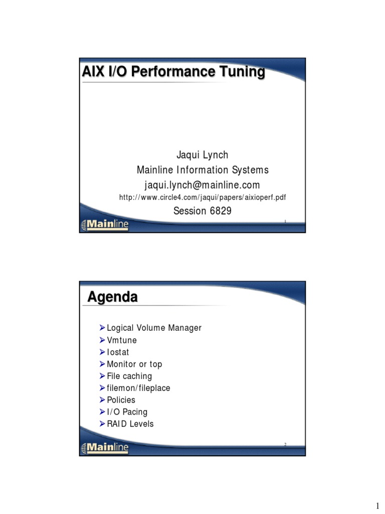 AIX I/O Performance Tuning | PDF | File System | System Software