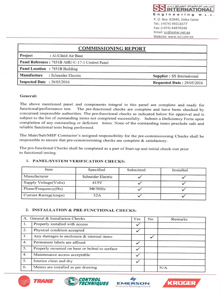 7851 Ahu Fahu CHWP Commissioning Report 04-06-16 PDF | PDF