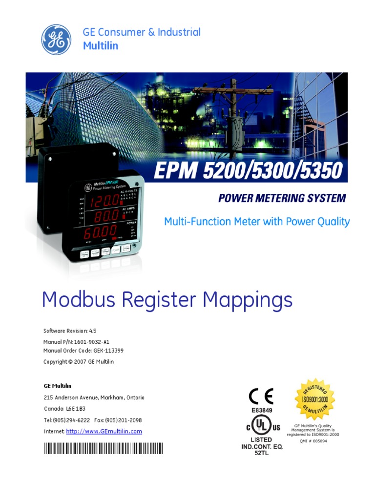 Modbus Register | Bit | Byte