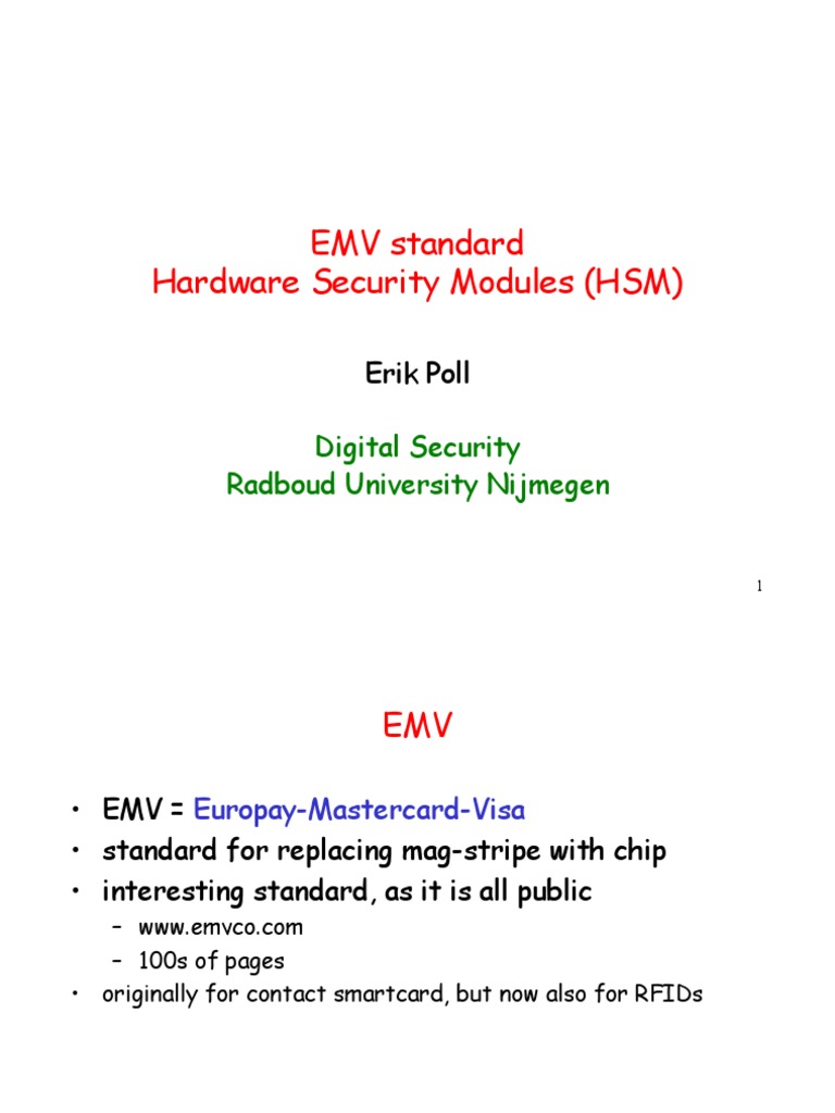 EMV | PDF | Emv | Public Key Cryptography