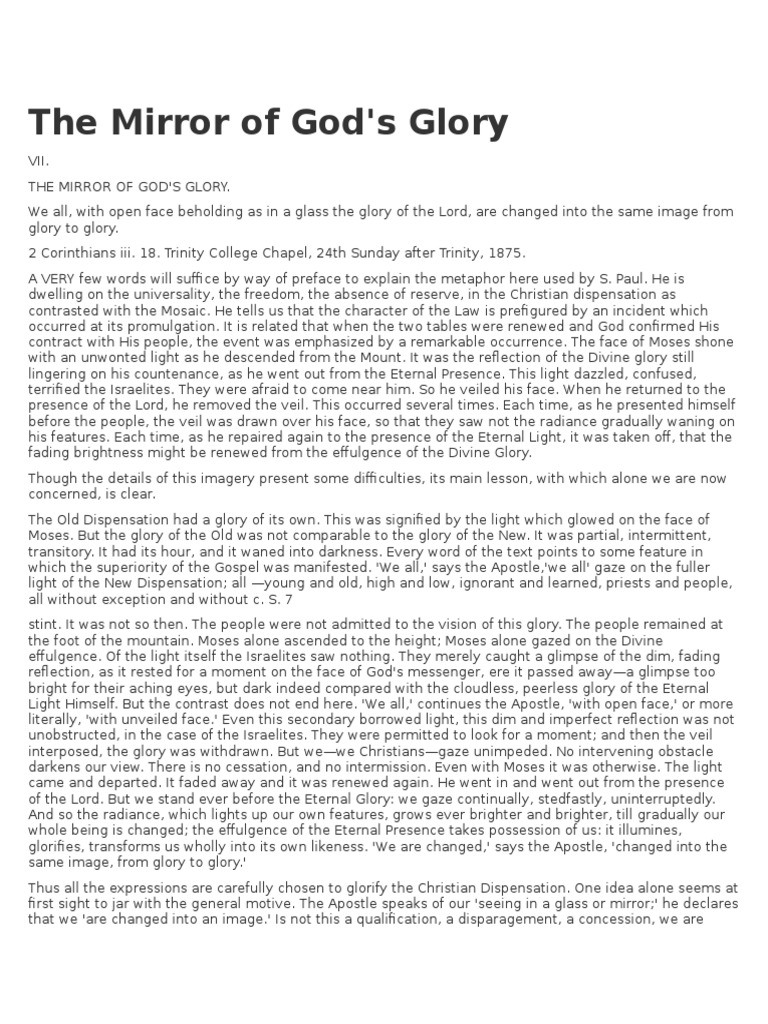 The Mirror of God | PDF | God The Father | Jesus