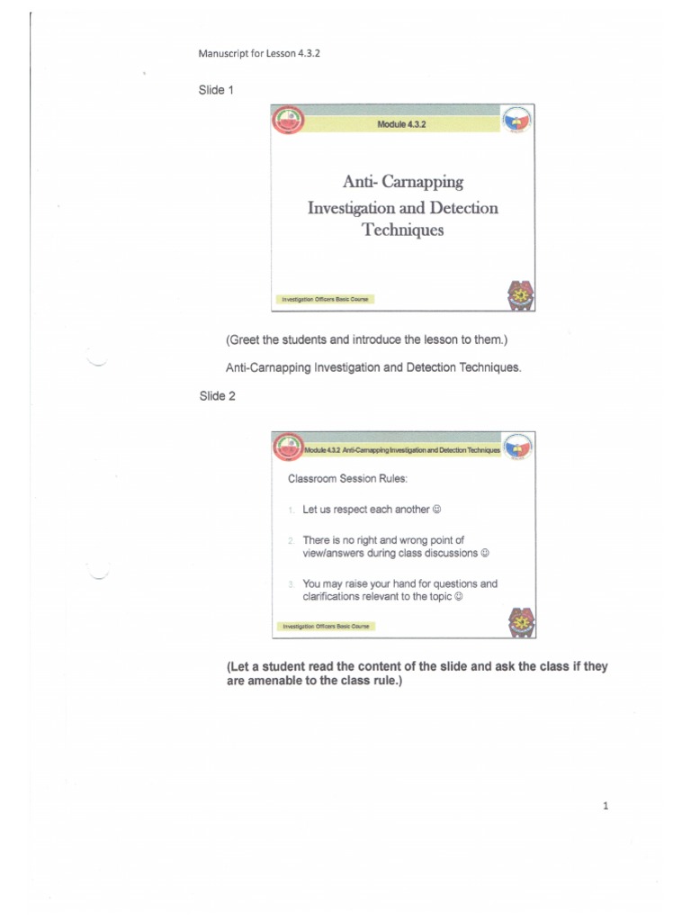 Anti-Carnapping Investigation PDF | PDF