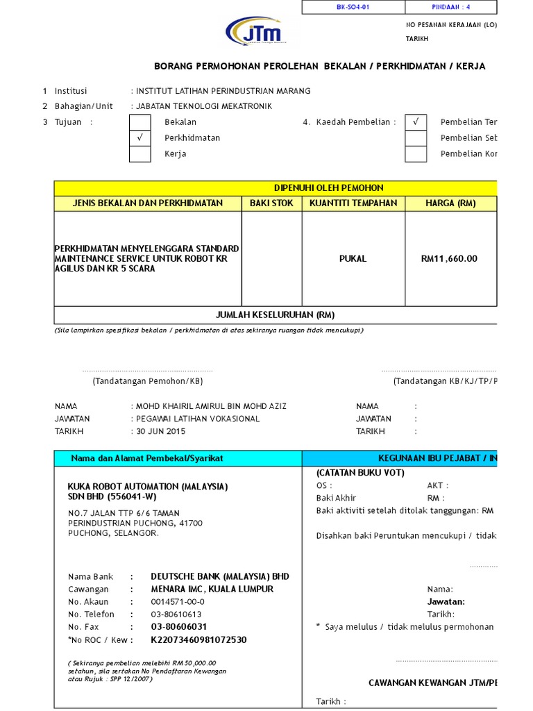 Pink Form Borang BK S04.01 | PDF