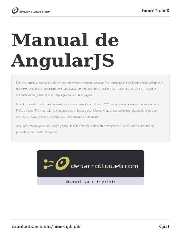 Manual de Angularjs 1 X | PDF | Js angular | Script Java Manual de Angularjs 1 X | PDF | Js angular | Script Java