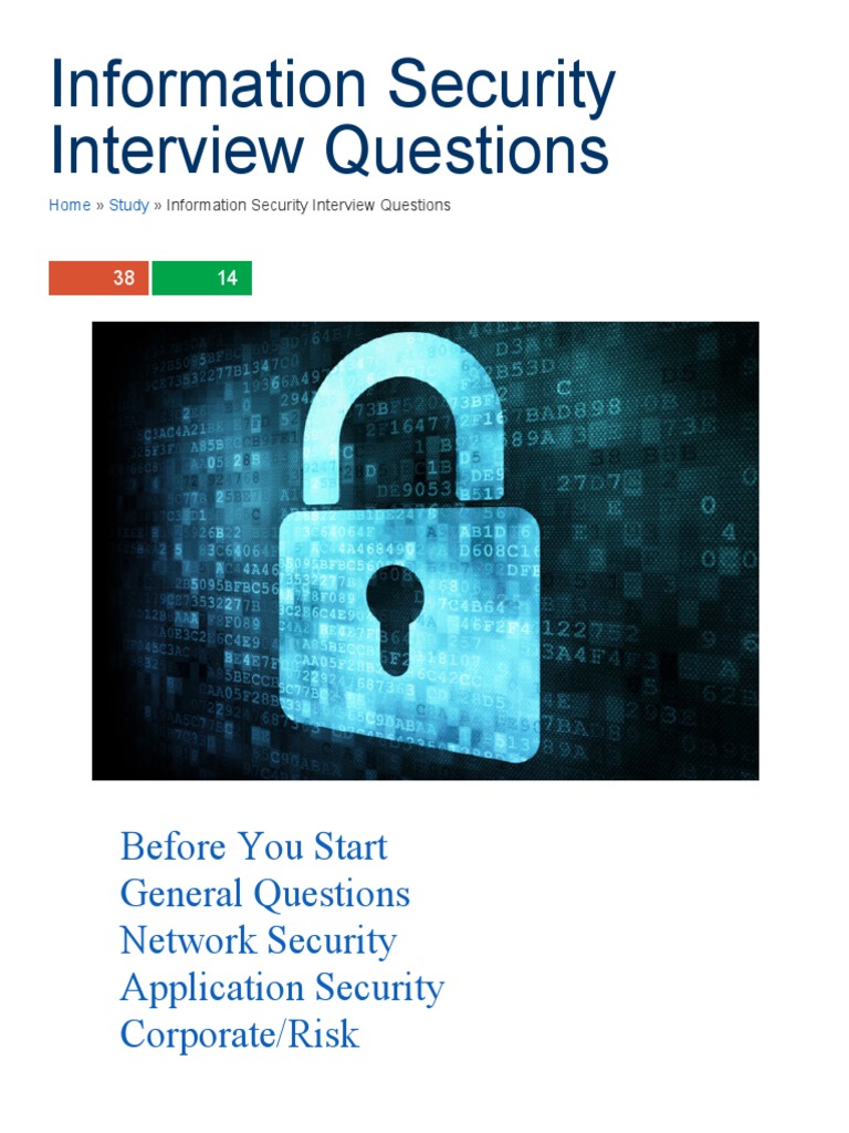Information Security Interview Questions | PDF | Network Protocols ...