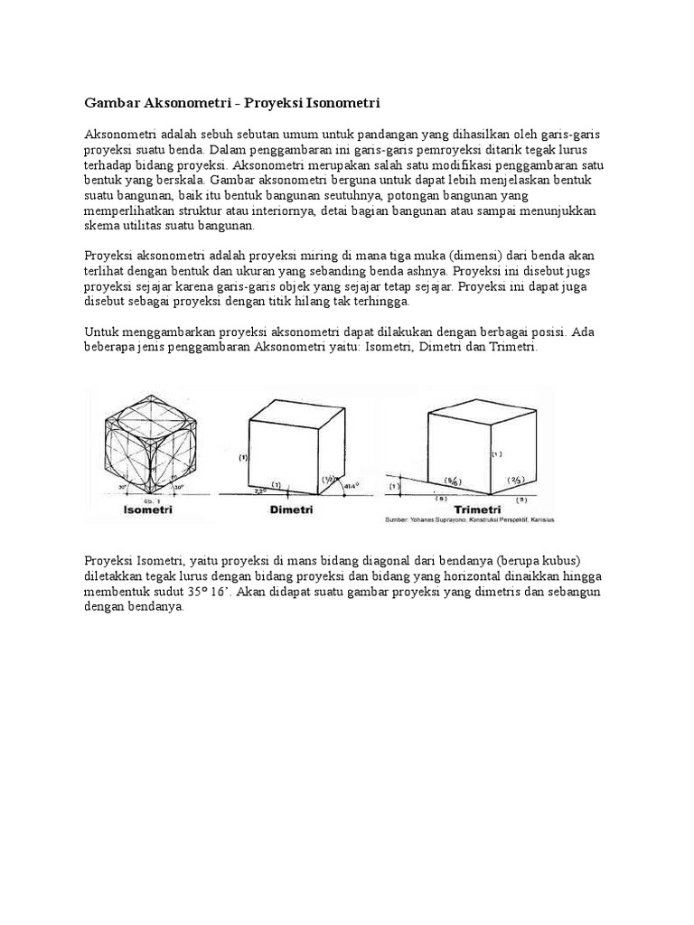 Gambar Aksonometri | PDF