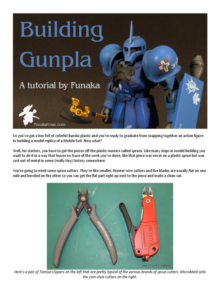 Gunpla Building Basics: Sprue Cutting Guide | PDF | Paint | Paintings