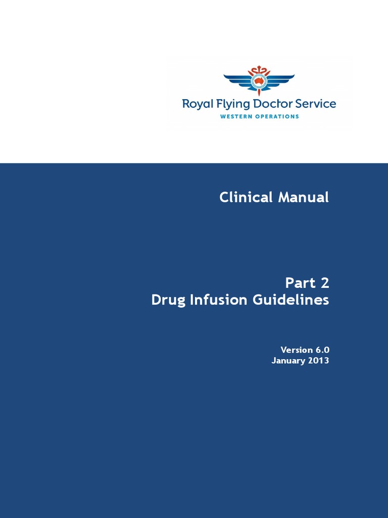 Part 2 Drug Infusion Guidelines | PDF | Intravenous Therapy | Blood ...