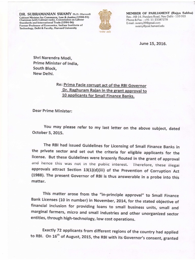 Letter To PM | PDF | Government | Government Information