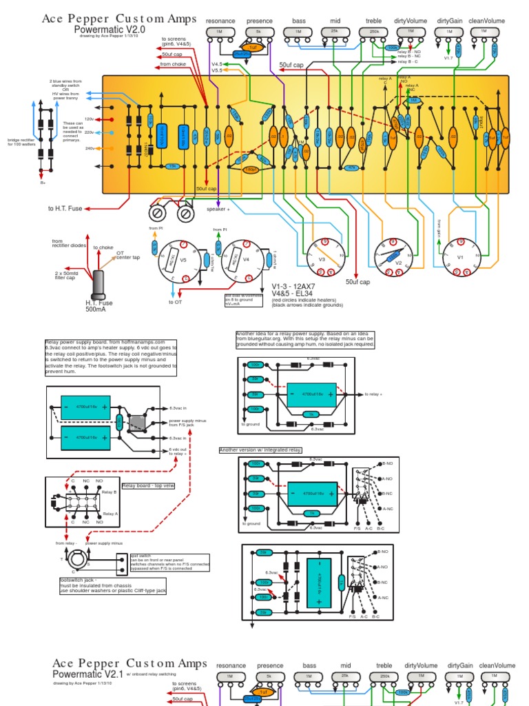 marshall amp layout | Visual Cortex | Relay