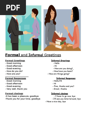 Formal Greetings In English