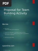 Team Building Proposal | PDF | Team Building | Emergence