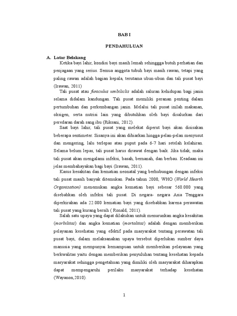 INFEKSI TALI PUSAT | PDF